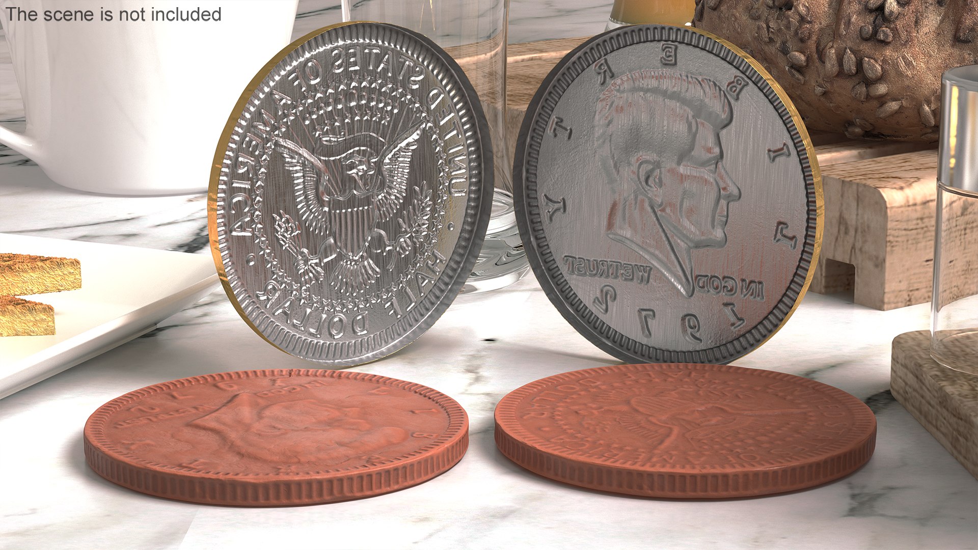 Milk Chocolate Coin With Golden Foil Wrapper 3D Model - TurboSquid 2101470