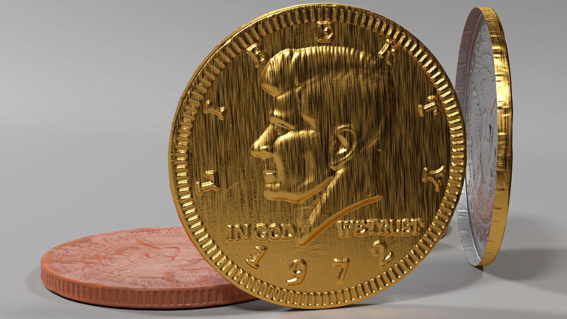 Milk Chocolate Coin With Golden Foil Wrapper 3D Model - TurboSquid 2101470