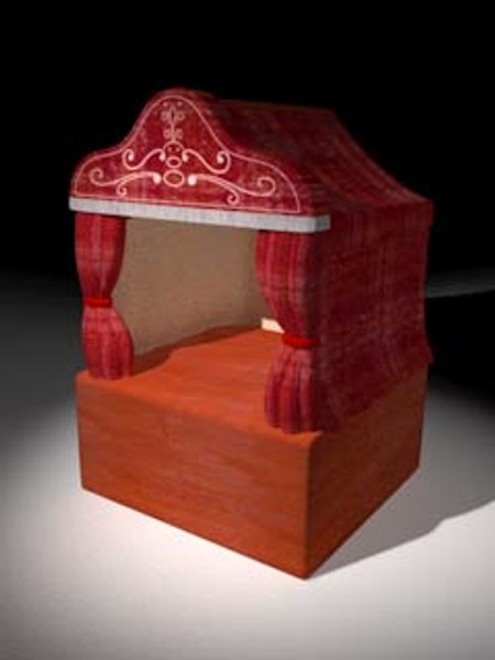 3d puppet theatre model