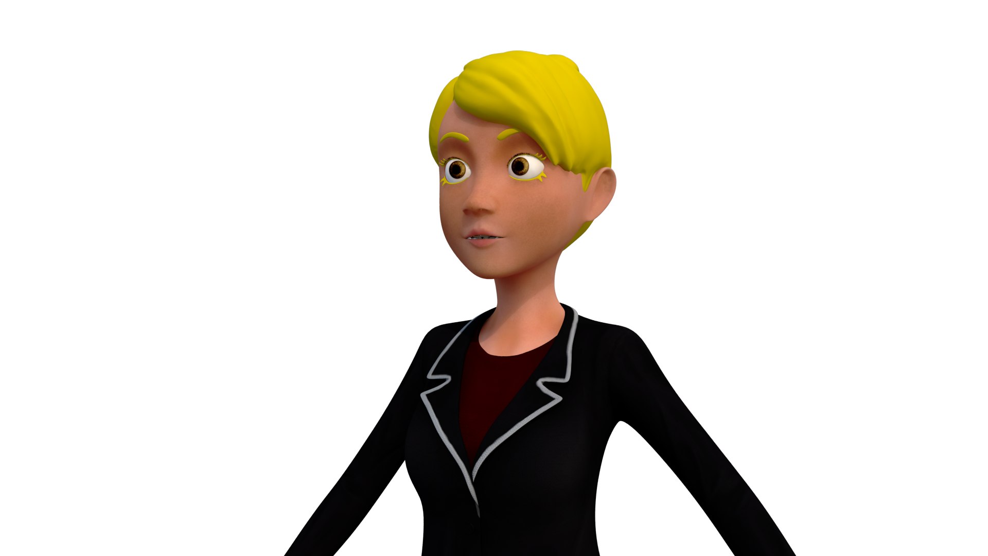Secretary Character 3D Model - TurboSquid 1367396