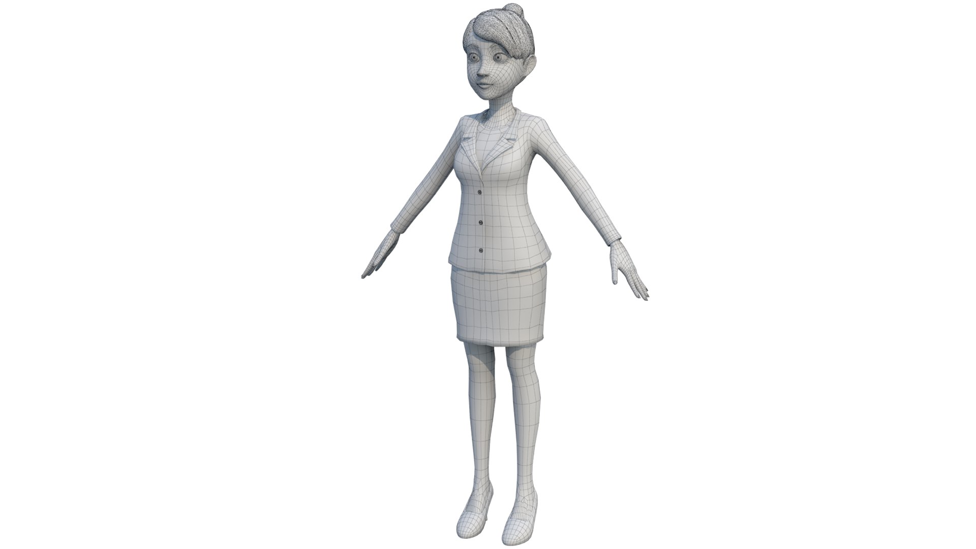 Secretary Character 3D Model - TurboSquid 1367396