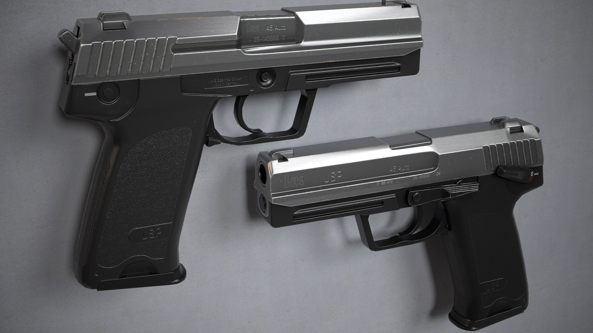 HK USP 9MM Pistol 3D Model - TurboSquid 2219001