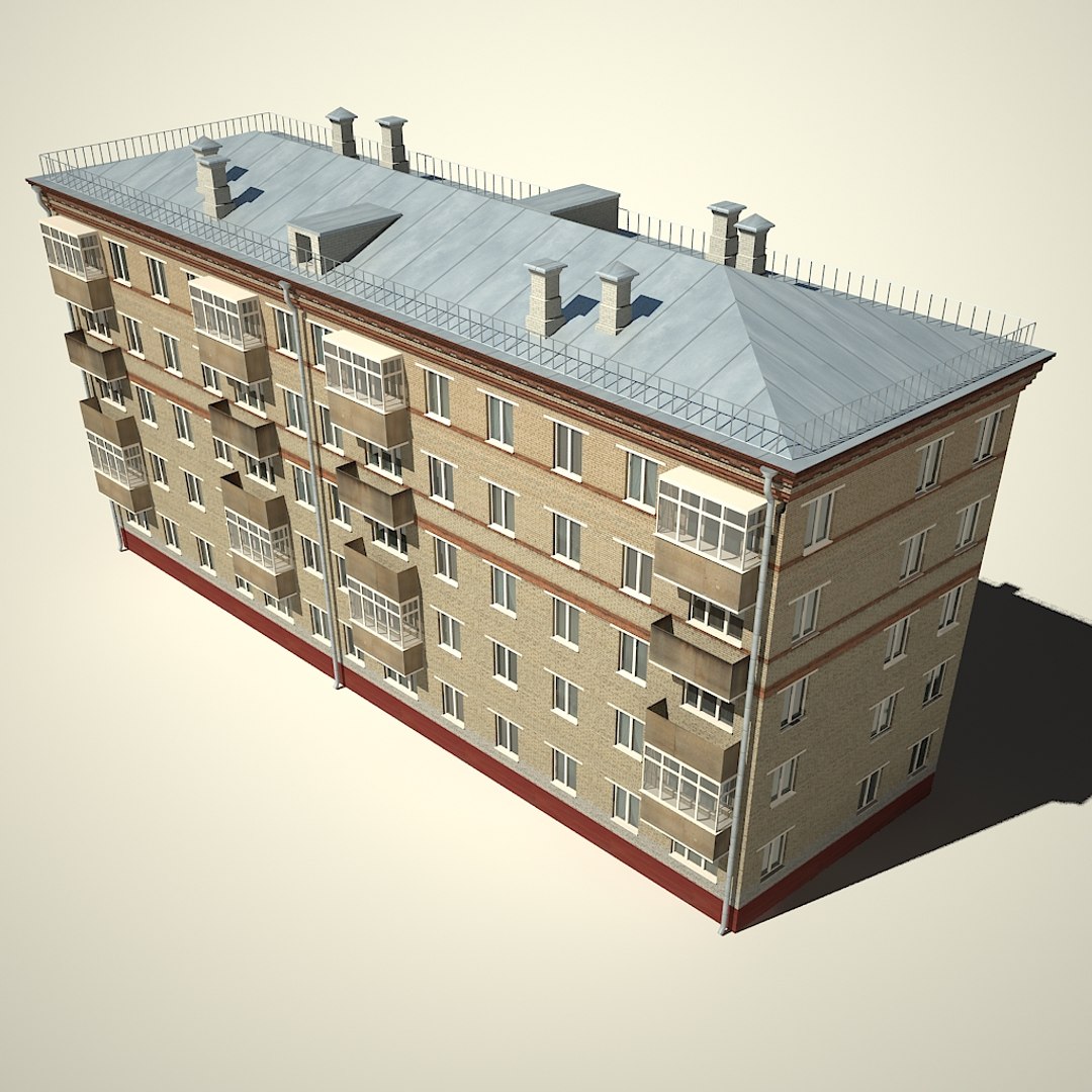 3d Model Outdoor Brick Building