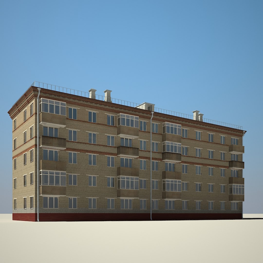 3d Model Outdoor Brick Building