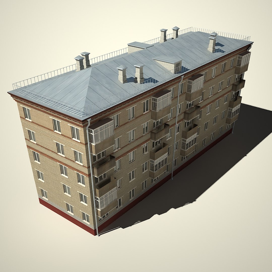 3d Model Outdoor Brick Building