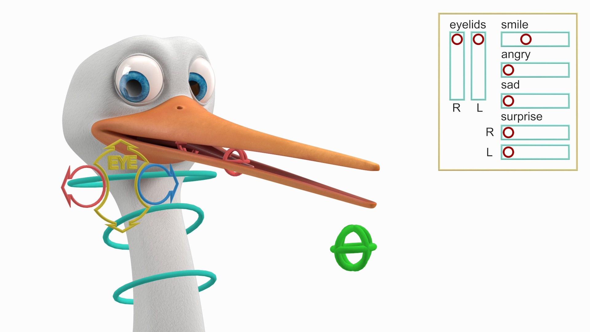 3D Cartoon Stork Rigged - TurboSquid 2086186