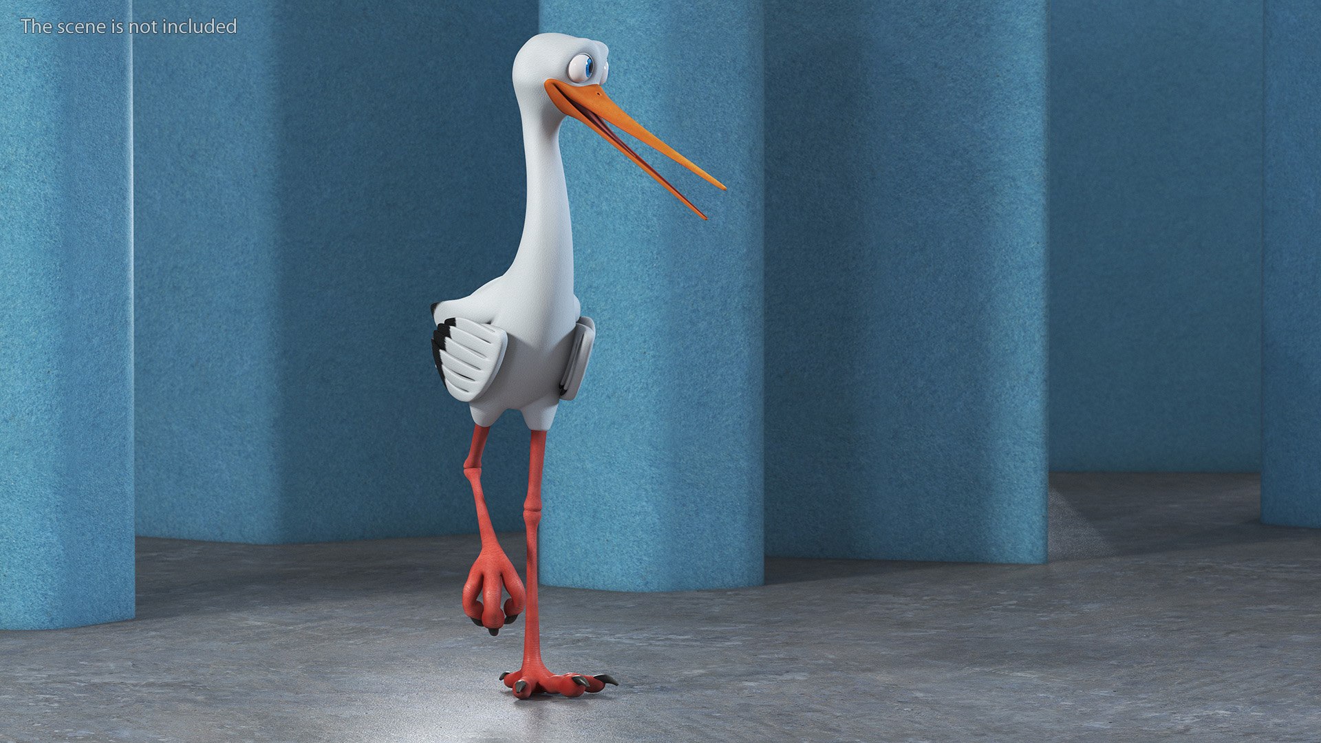 3D Cartoon Stork Rigged - TurboSquid 2086186