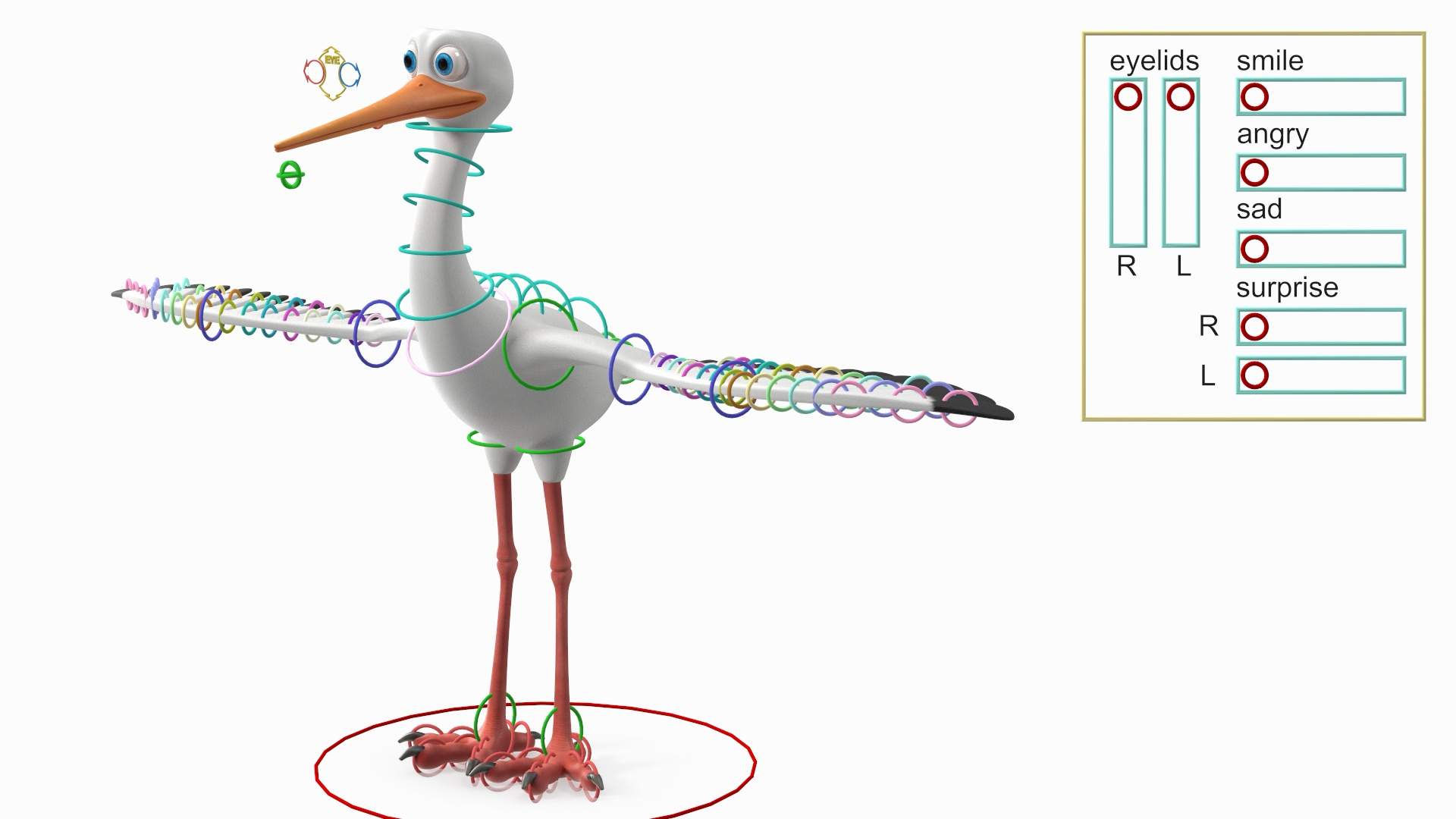 3D Cartoon Stork Rigged - TurboSquid 2086186