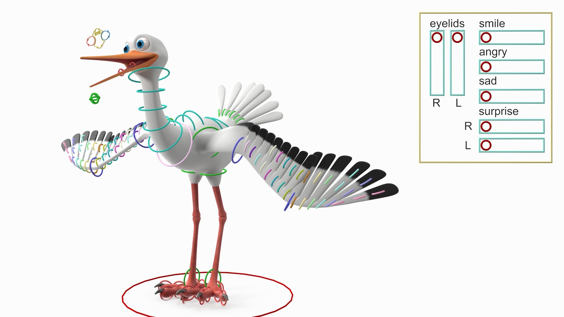 3D Cartoon Stork Rigged - TurboSquid 2086186