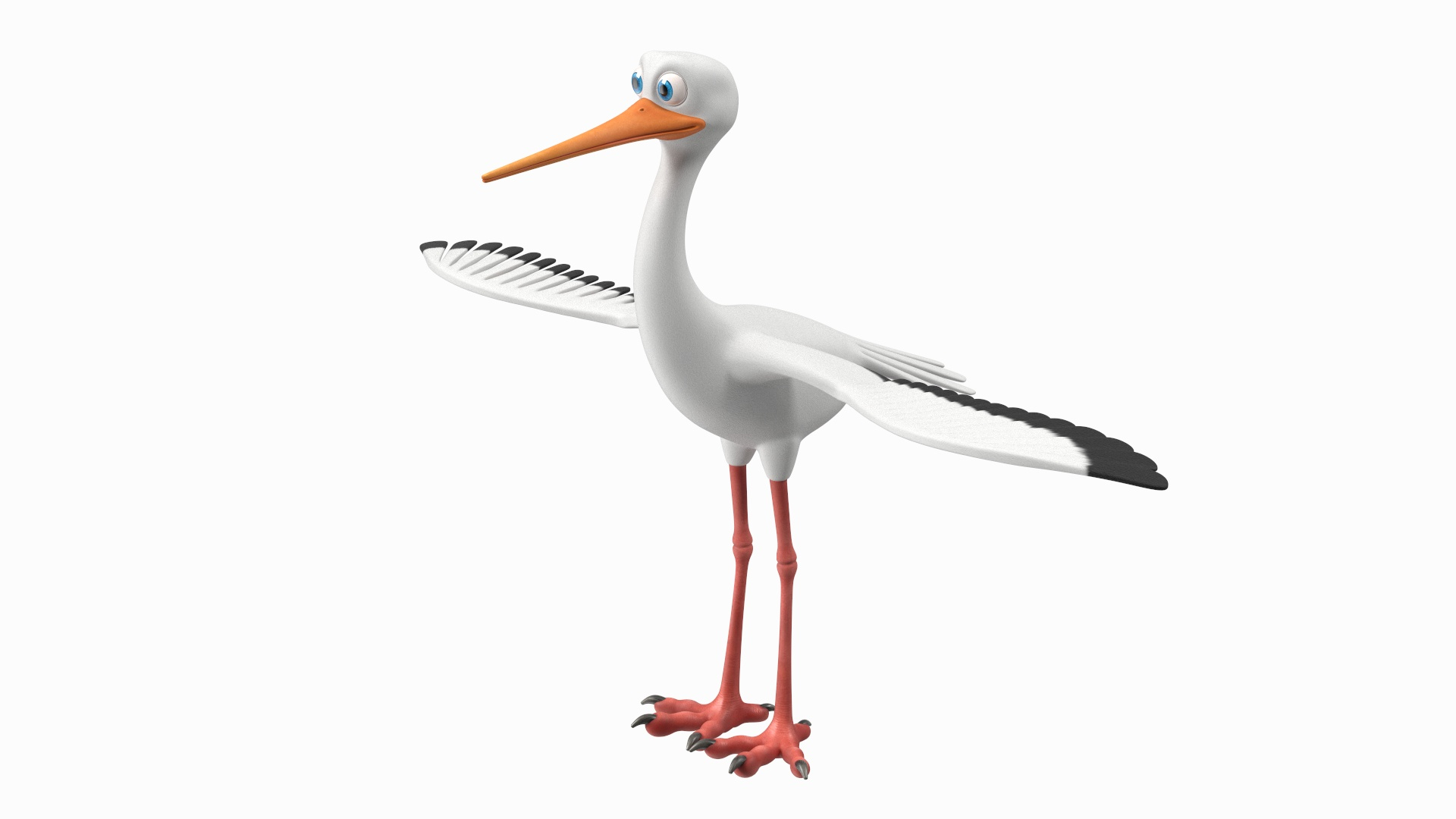 3D Cartoon Stork Rigged - TurboSquid 2086186