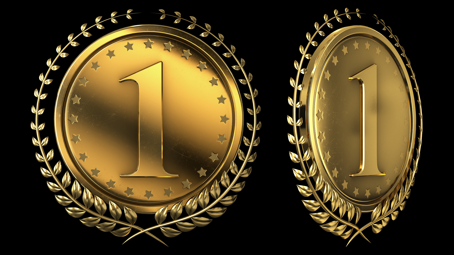 3D gold medal model - TurboSquid 1702230