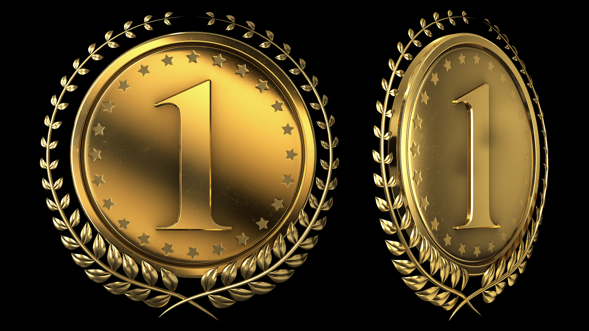 3D gold medal model - TurboSquid 1702230