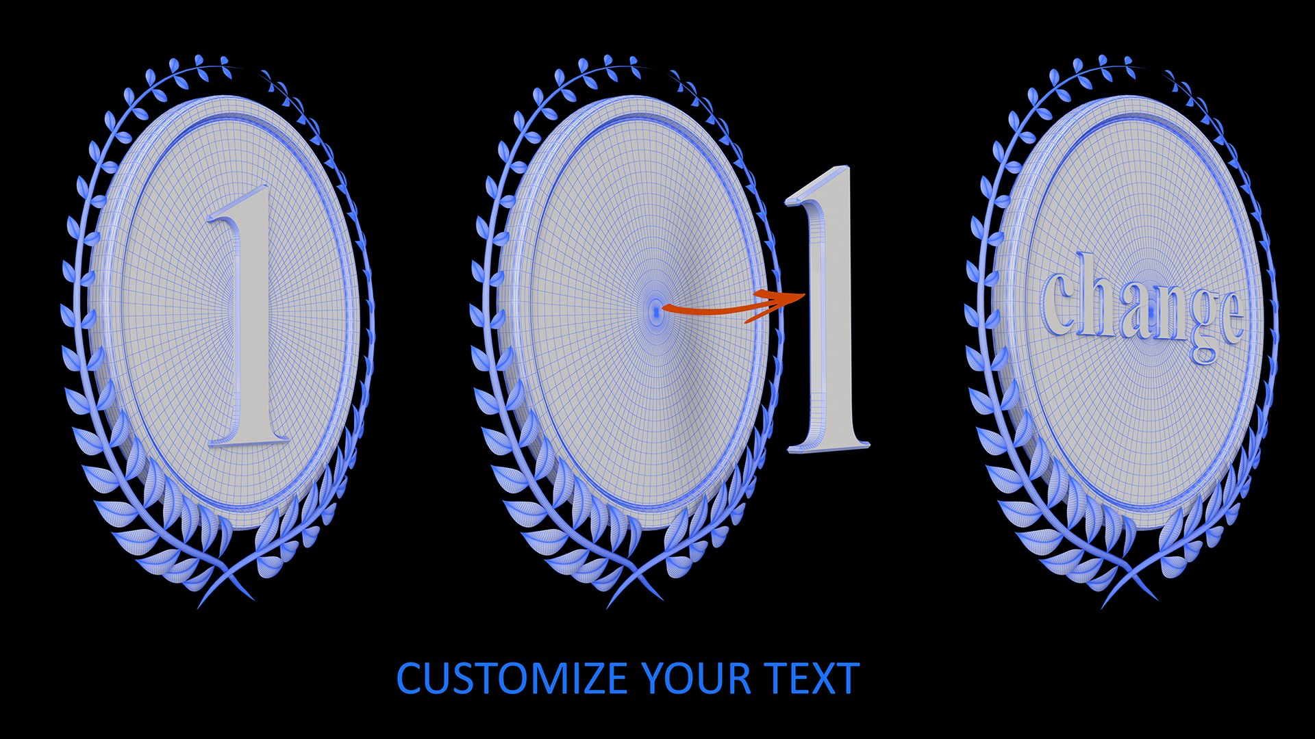 3D gold medal model - TurboSquid 1702230