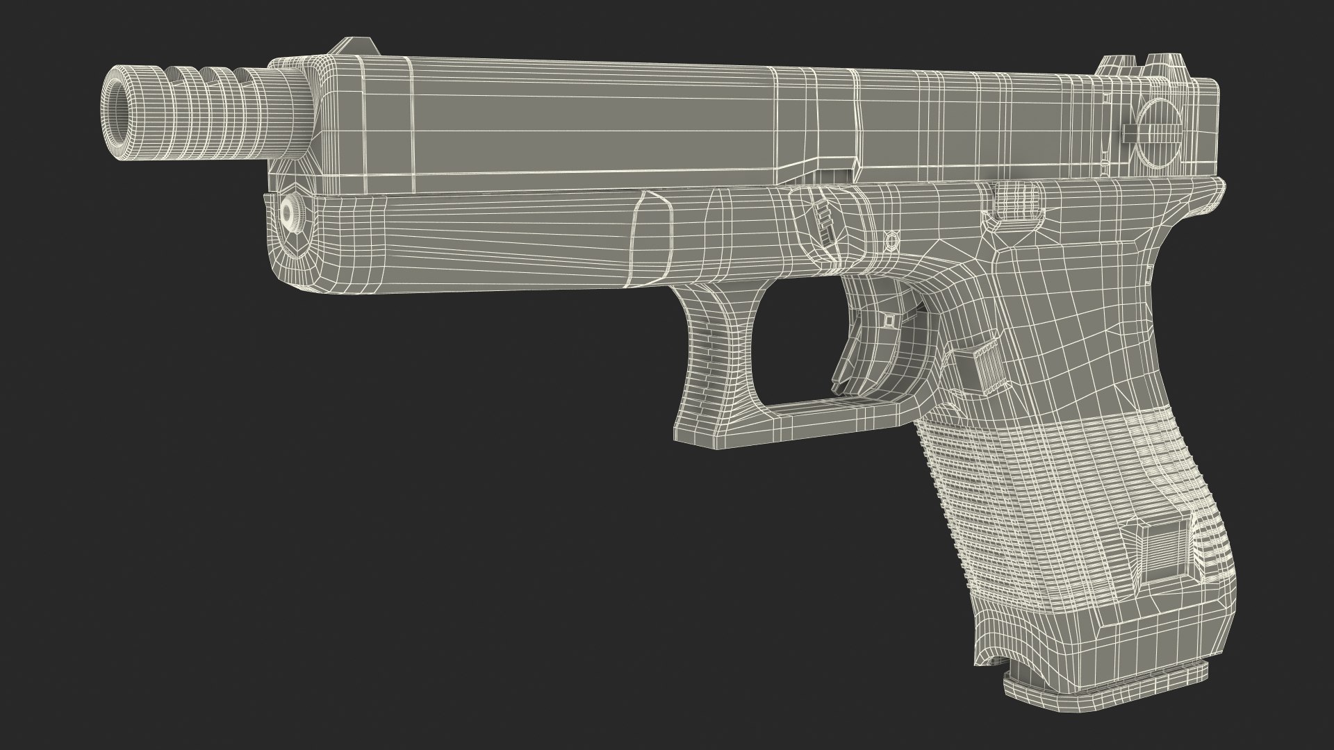 3D Semiautomatic Pistol - TurboSquid 2153036