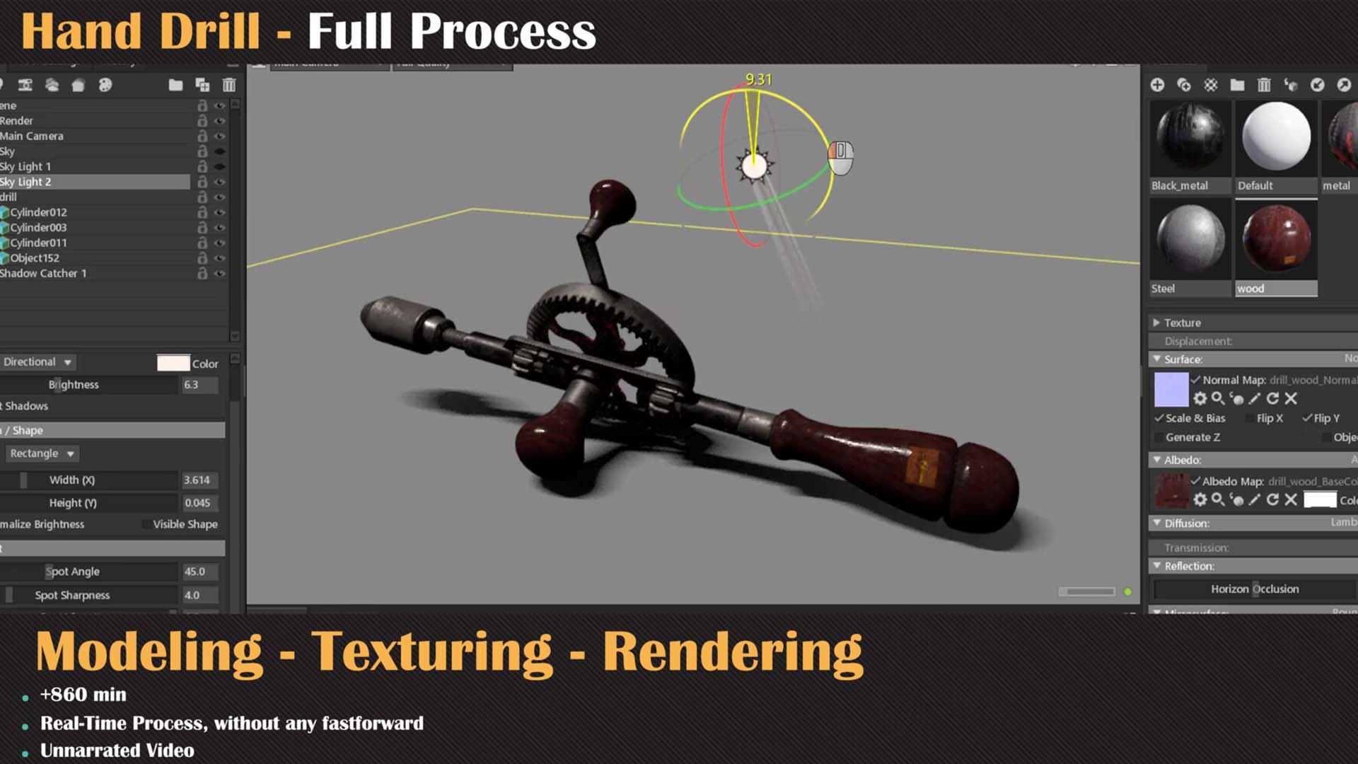Hand Drill - Tutorial Full Process 3D Model - TurboSquid 2272367