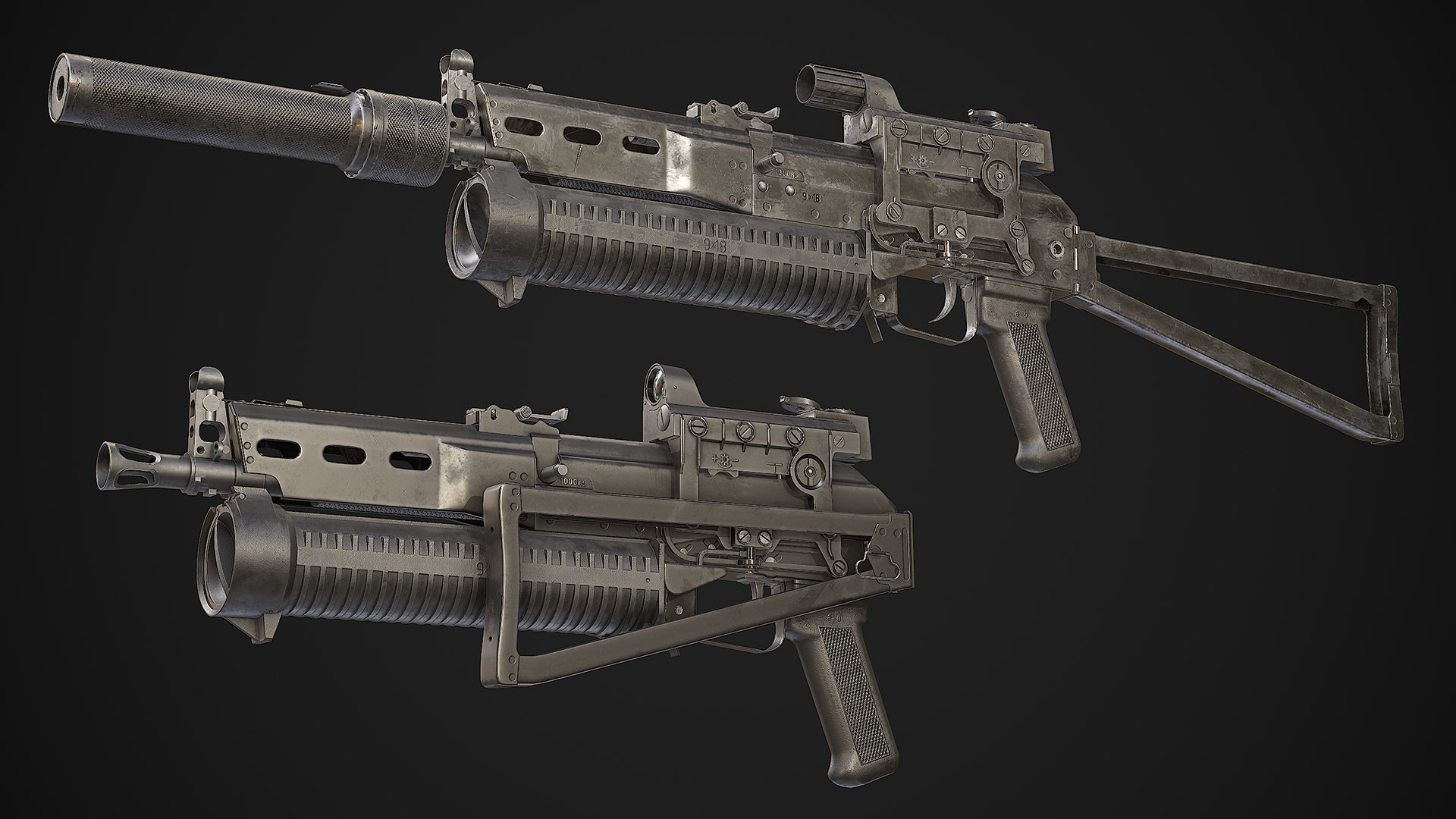 3D PP-19 Bizon and Case lowpoly Low-poly 3D model model - TurboSquid ...