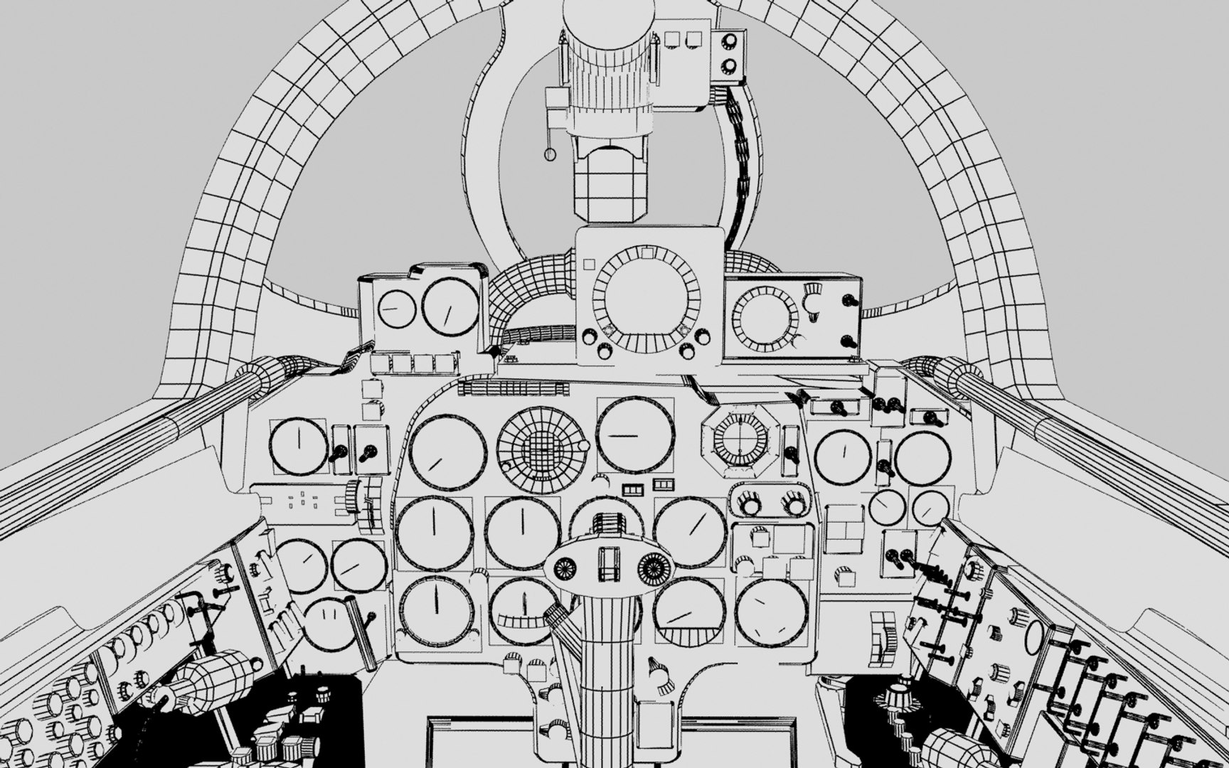 3d Sukhoi Su-9 Cockpit Model
