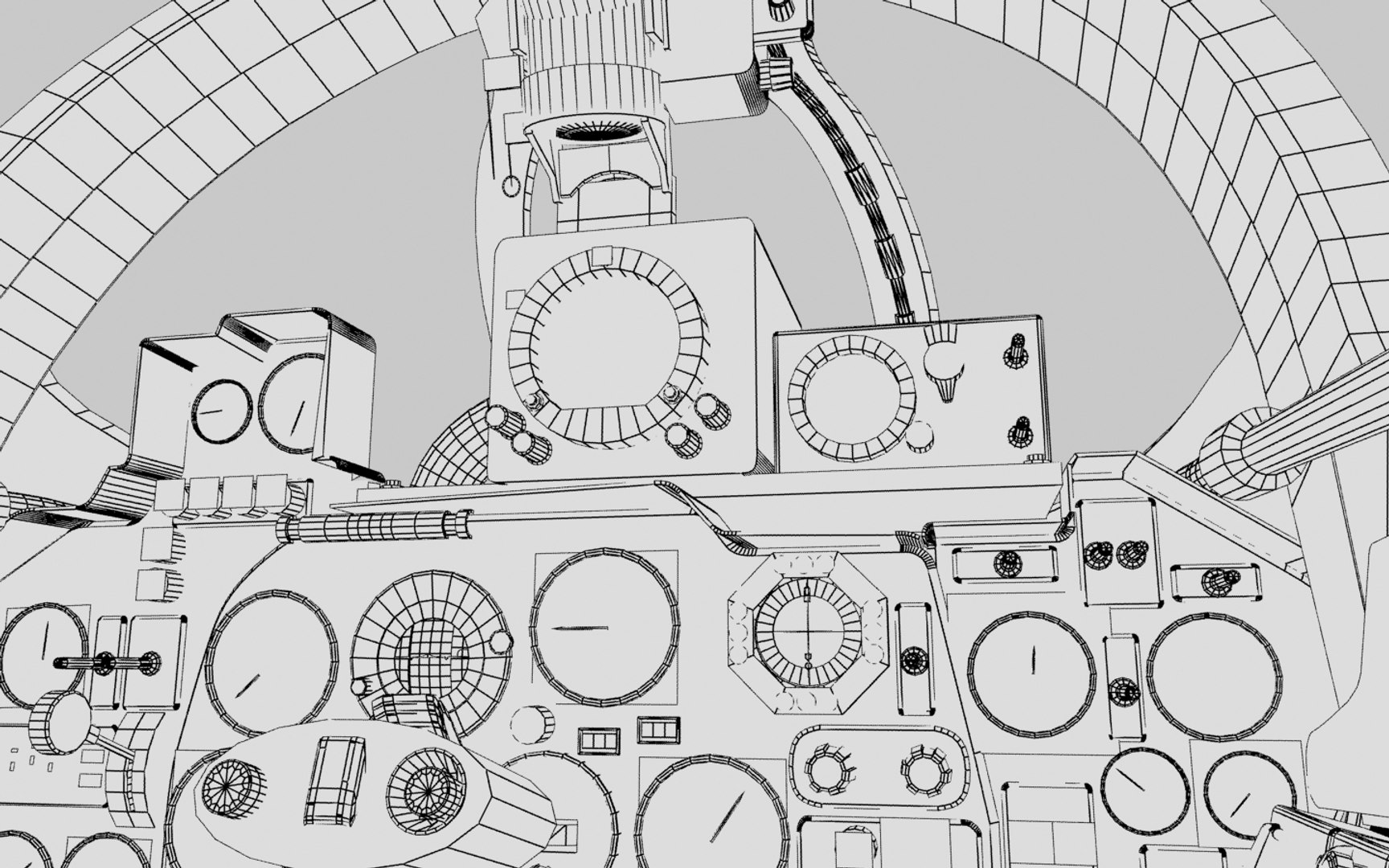 3d Sukhoi Su-9 Cockpit Model