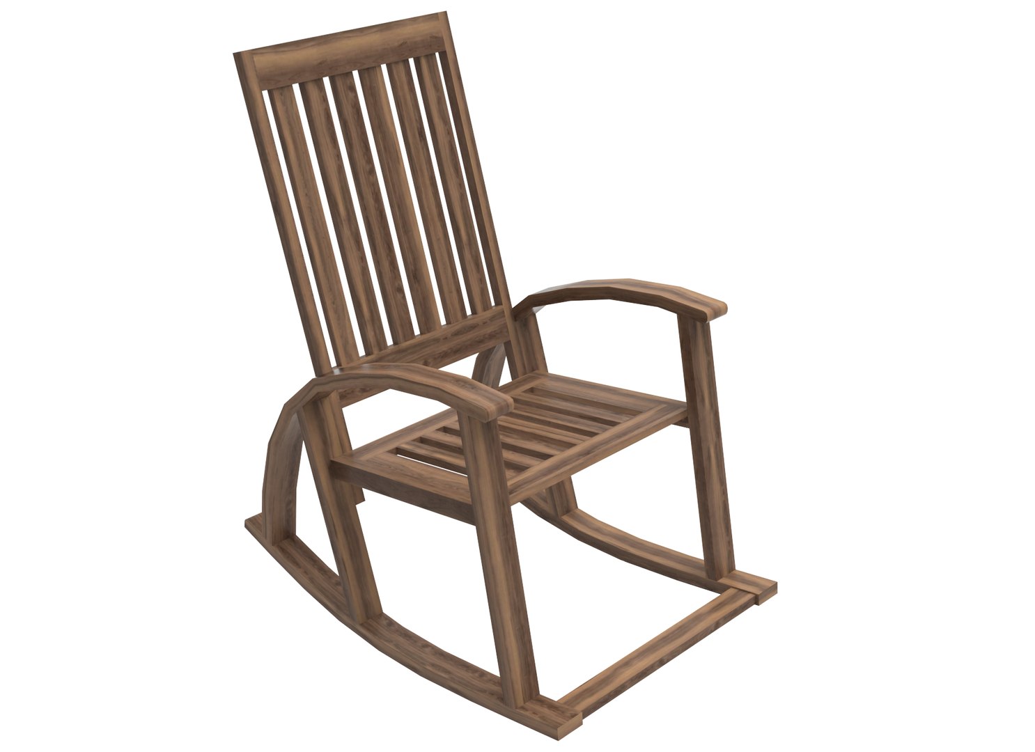 3D Wooden Rocking Chair - TurboSquid 2127715