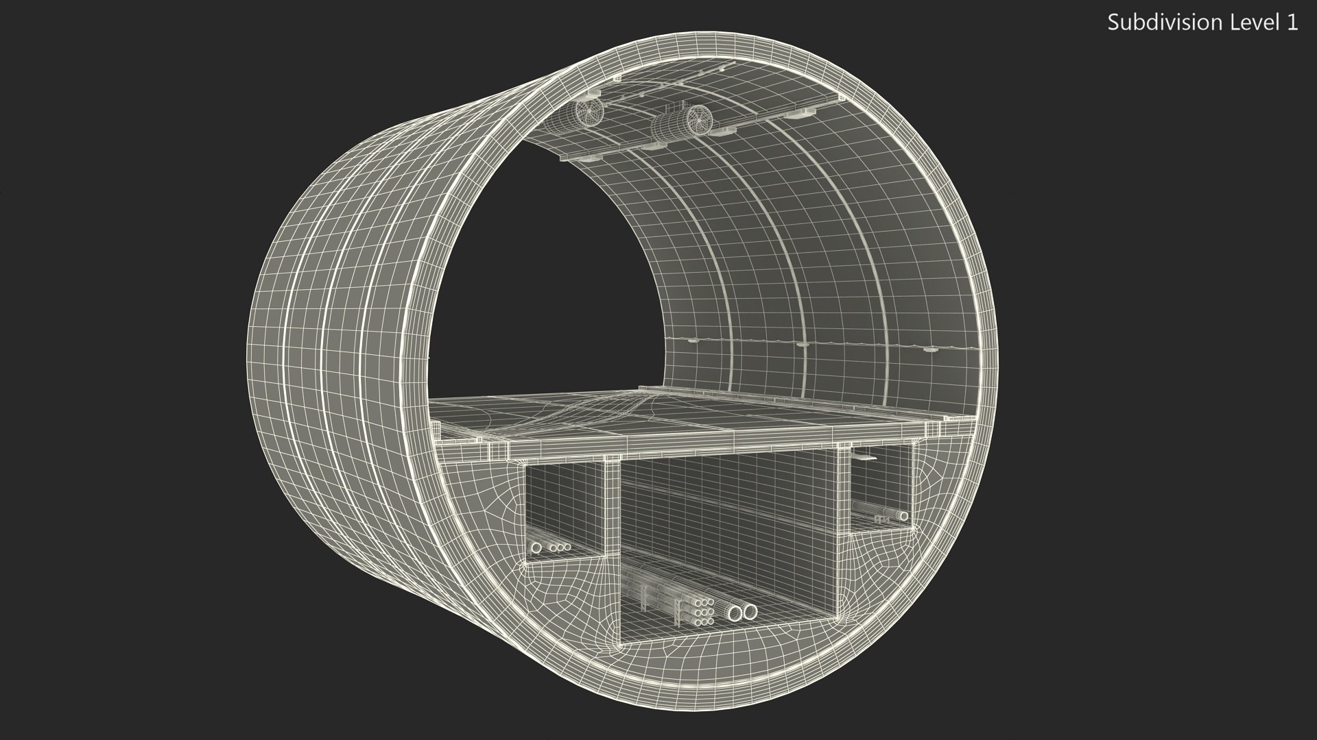 3D Car Tunnel Cross Section Bend Model - TurboSquid 2274917