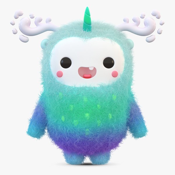 Cute cartoon monster fur 3D model - TurboSquid 1633686