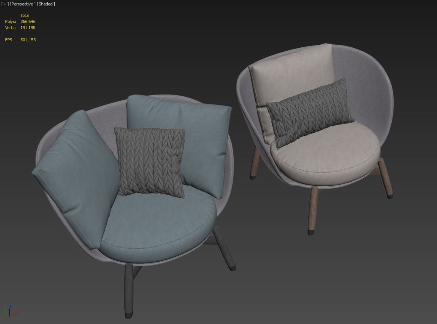 3D Model Flexform Eri Armchair - TurboSquid 2277088