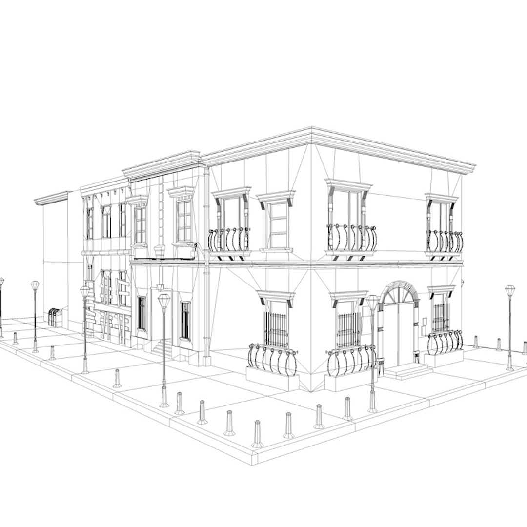Street Buildings 3d 3ds