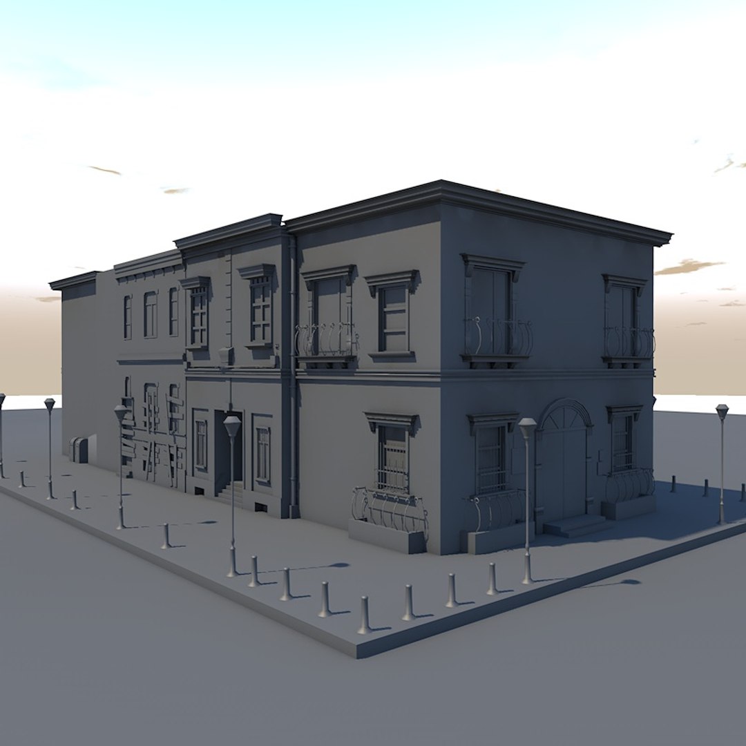 Street Buildings 3d 3ds