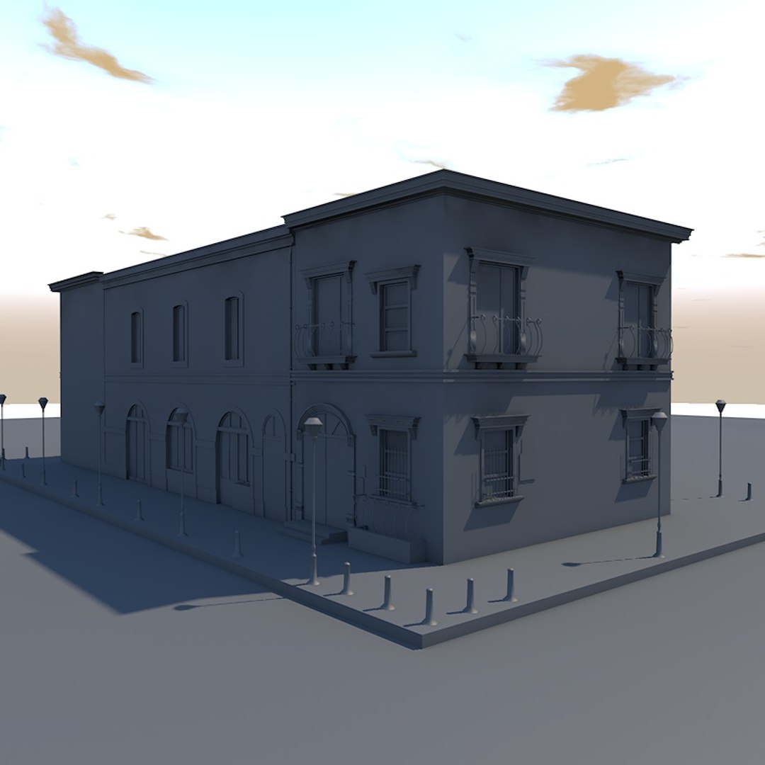Street Buildings 3d 3ds