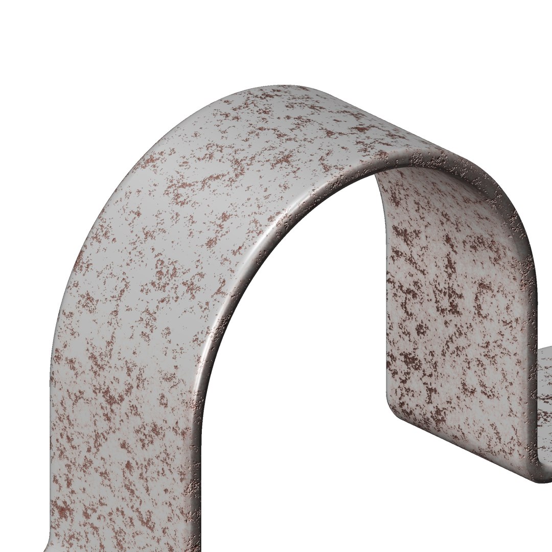 3D Rusty Saddle Clamp Model - TurboSquid 2128393