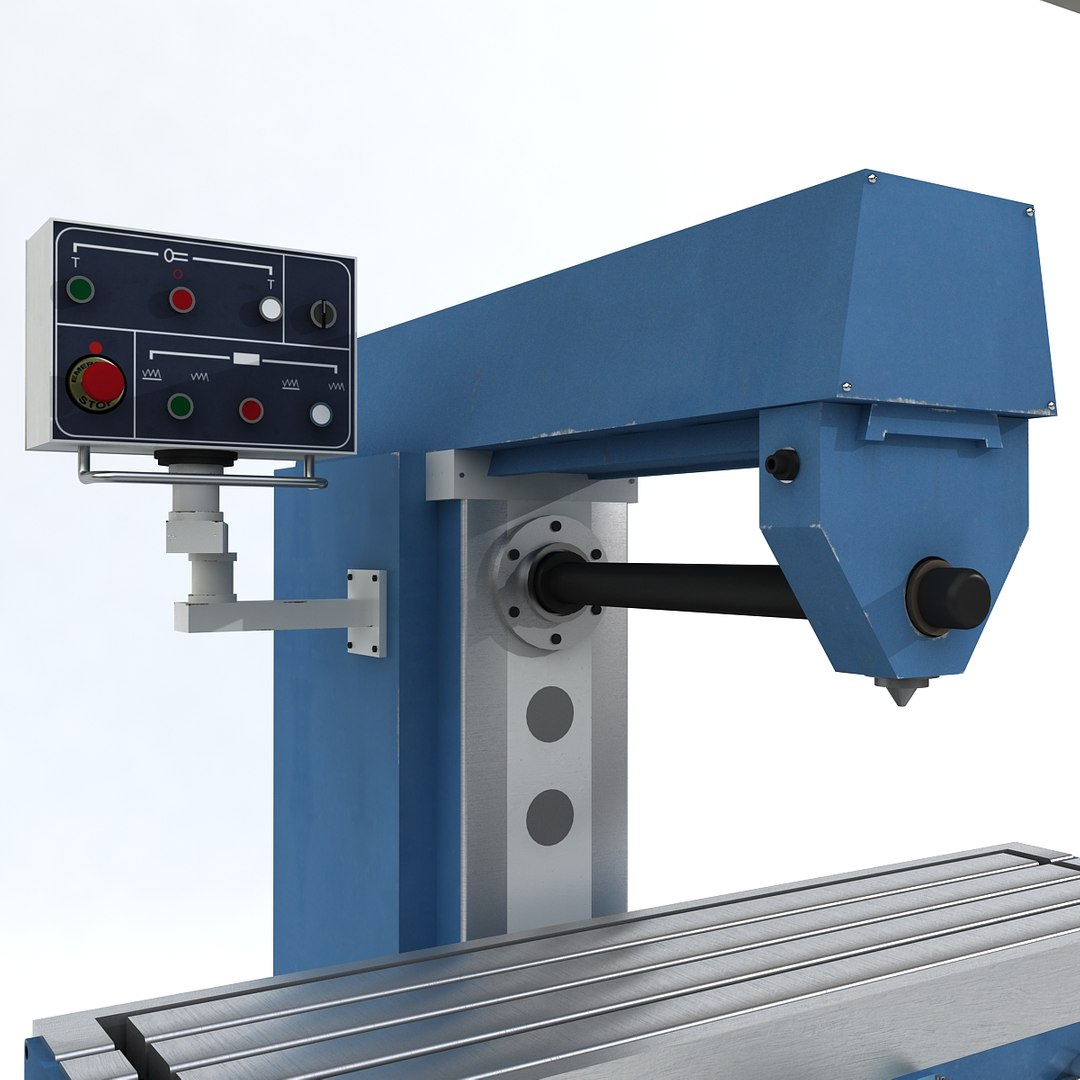 3d Horizontal Milling Machine Model