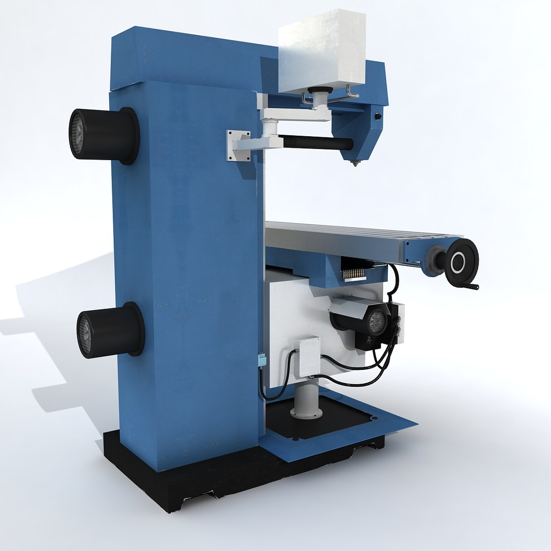 3d Horizontal Milling Machine Model