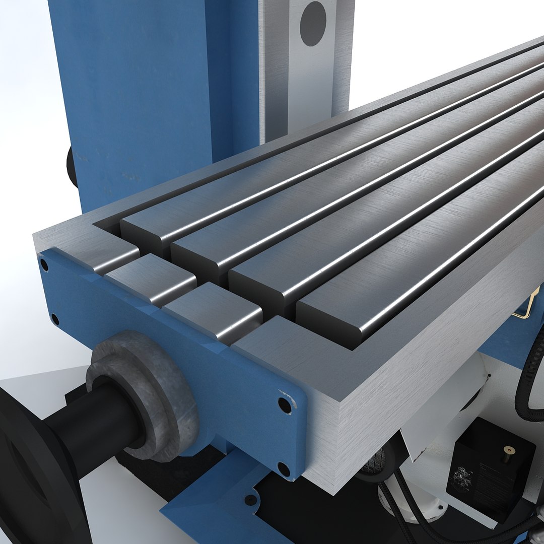 3d Horizontal Milling Machine Model