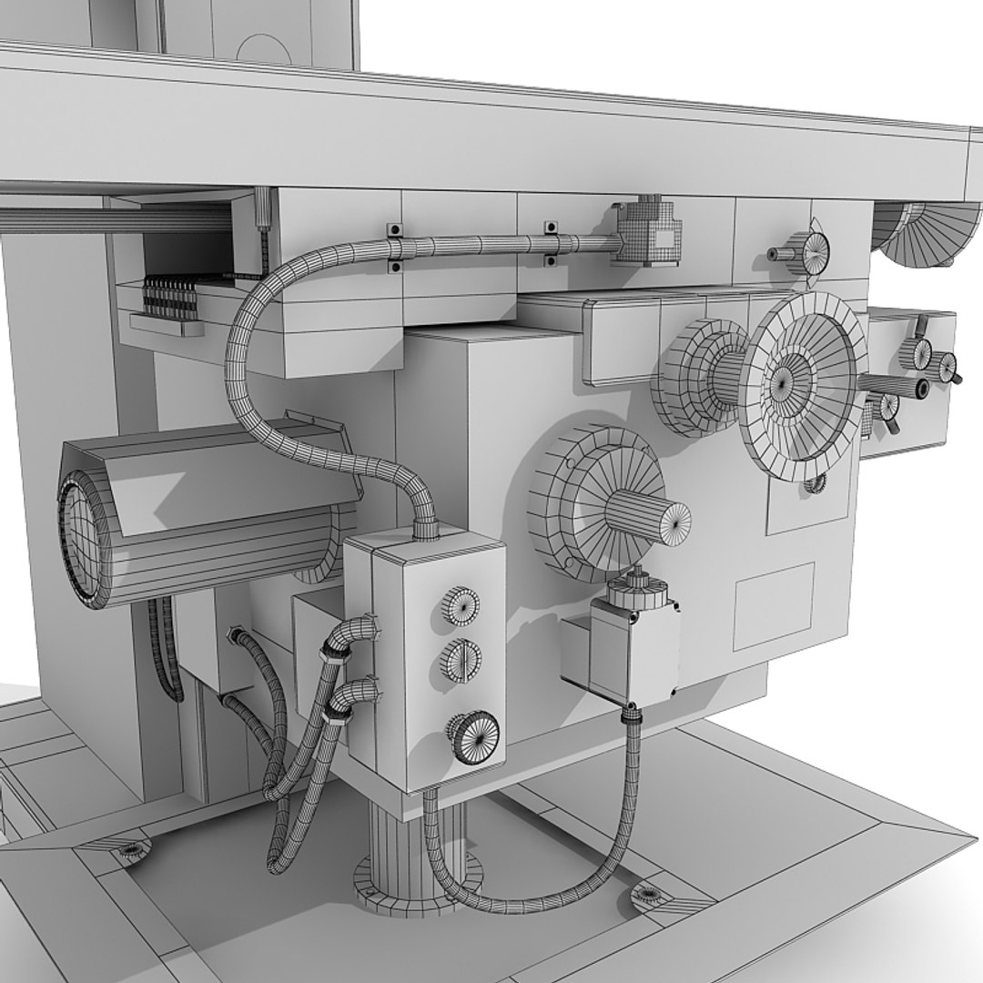 3d Horizontal Milling Machine Model