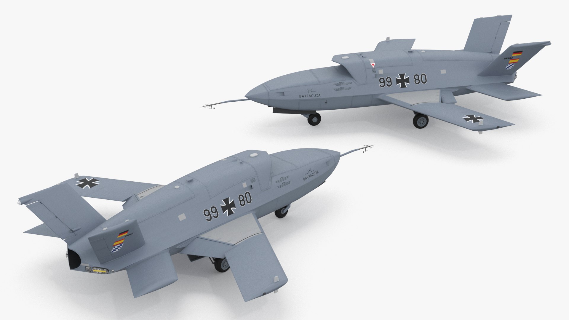 Jet Powered UAV EADS Barracuda 3D Model - TurboSquid 2261391