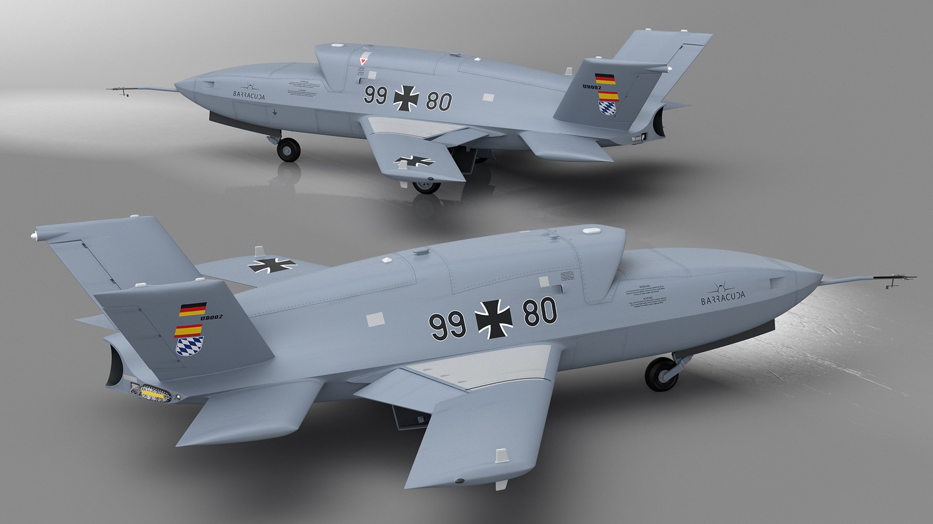 Jet Powered UAV EADS Barracuda 3D Model - TurboSquid 2261391