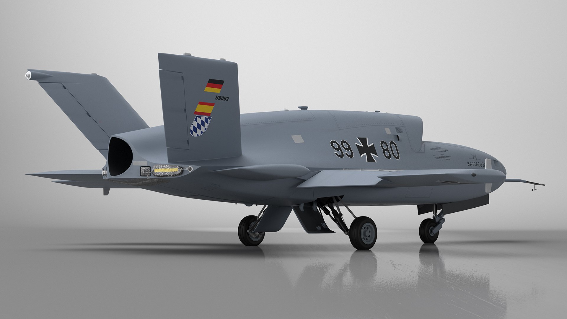 Jet Powered UAV EADS Barracuda 3D Model - TurboSquid 2261391