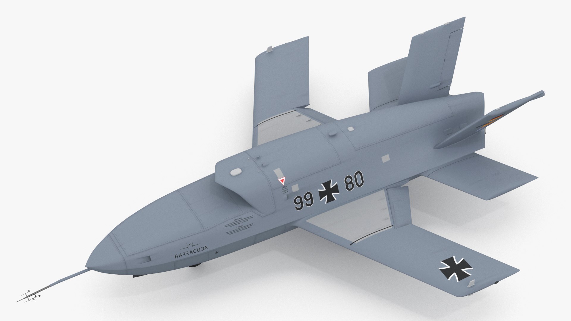 Jet Powered UAV EADS Barracuda 3D Model - TurboSquid 2261391