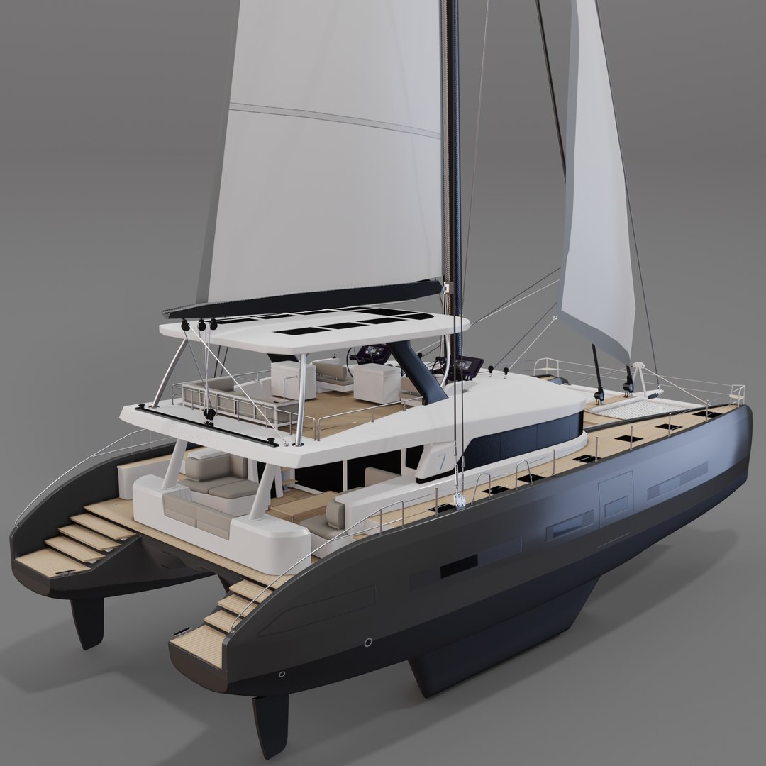 3D Model 3D Catamaran Lagoon 77 SEVENTY 7 - TurboSquid 1754404
