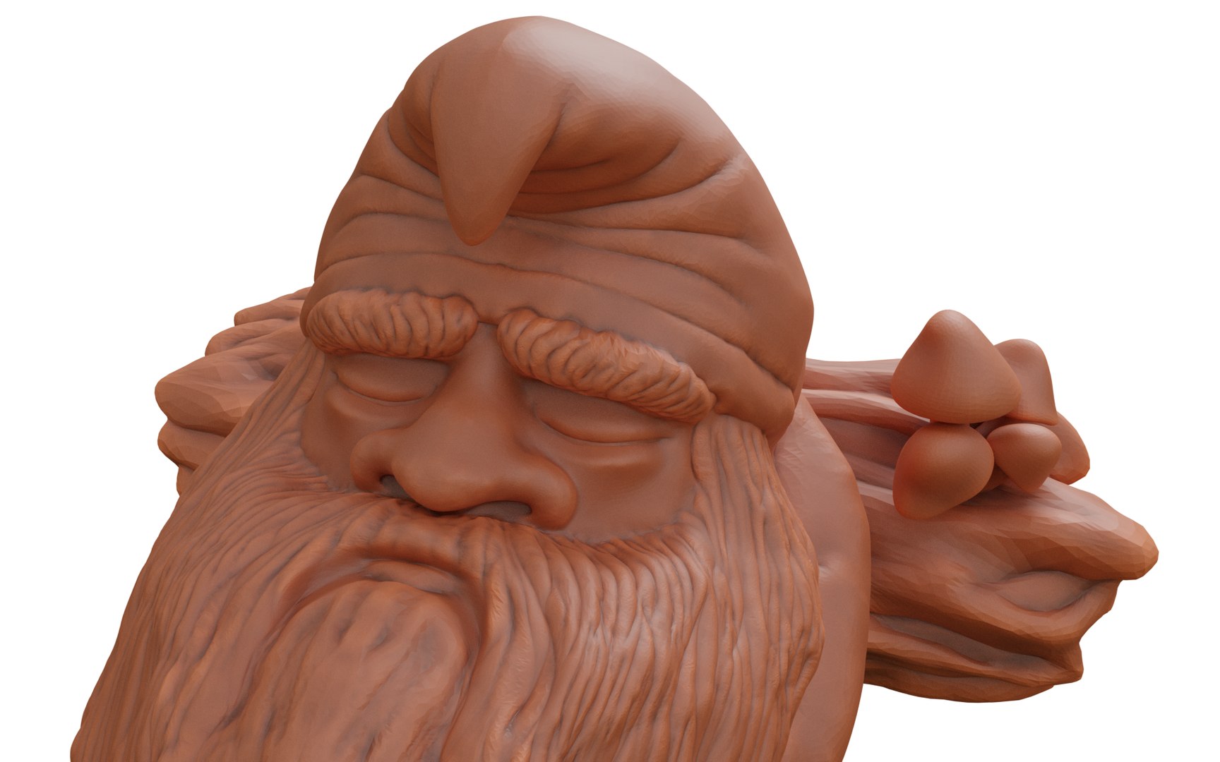 Sleeping Gnome Log Model - TurboSquid 1697256