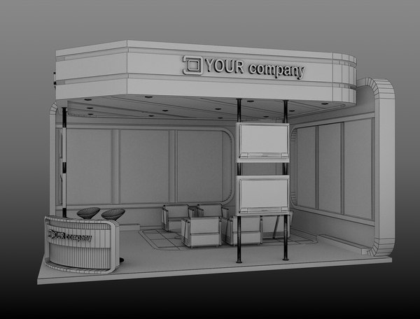 3D model Booth Exhibition Stand a555b - TurboSquid 1820997