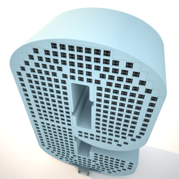 3d model building shape number 9