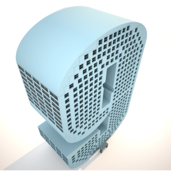 3d model building shape number 9