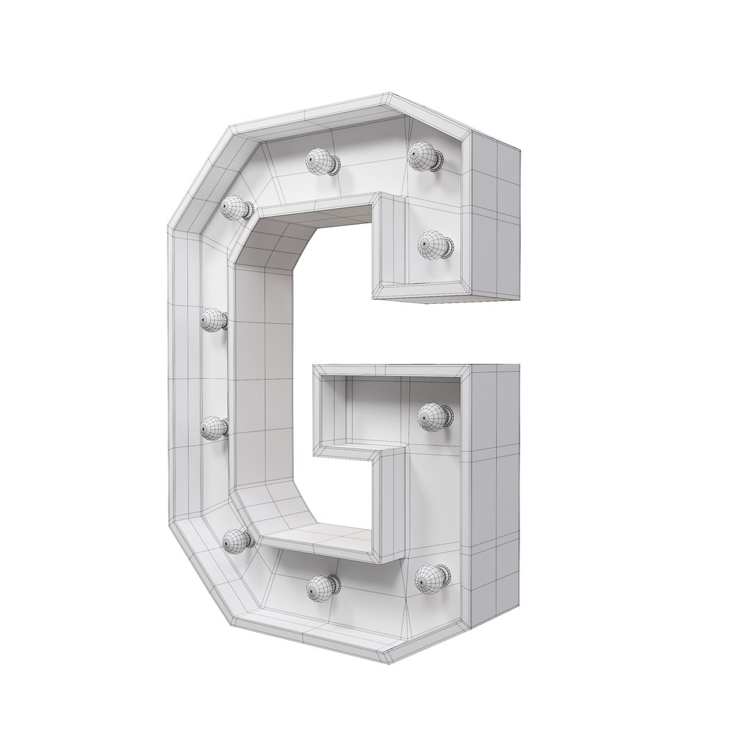 3D Model Marquee Letter G Glow Sign 3dmodel - TurboSquid 1975423