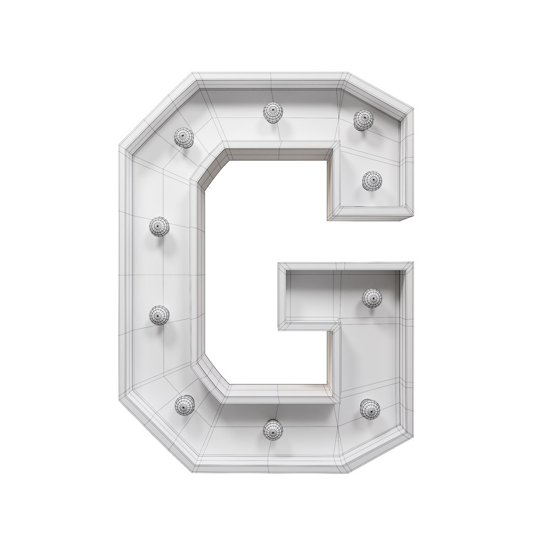 3D Model Marquee Letter G Glow Sign 3dmodel - TurboSquid 1975423