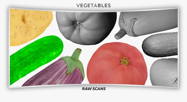 3D Vegetables Collection 02 - 40 models RAW Scans model - TurboSquid ...