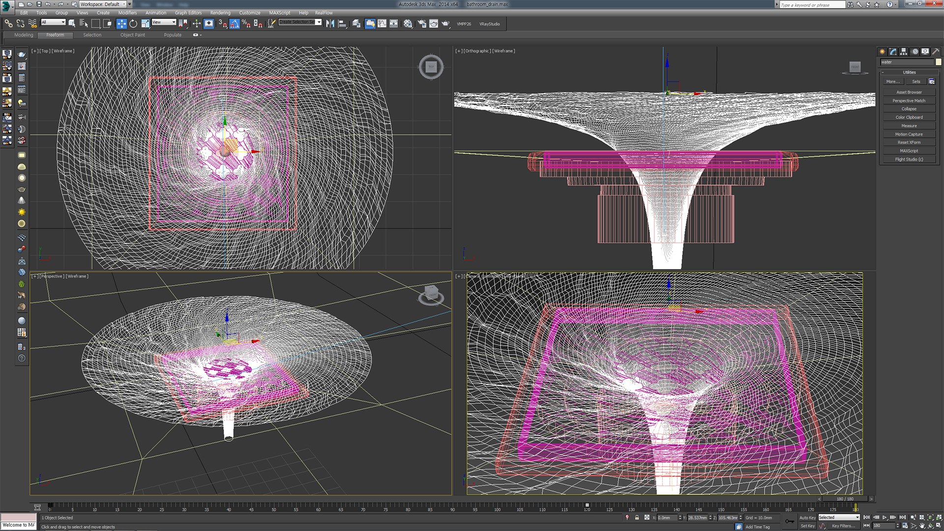 Bathroom Water Drain 3d Model