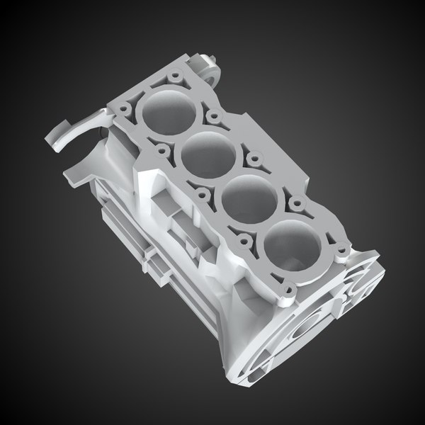 3d model generic 4 cylinder car engine