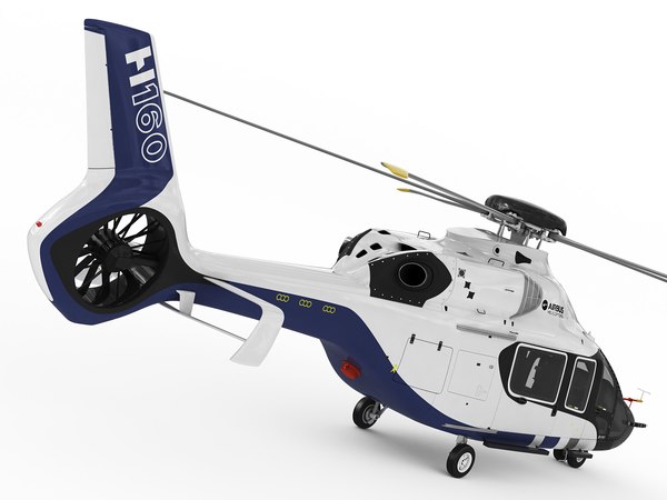 airbus h160 helicopter c4d