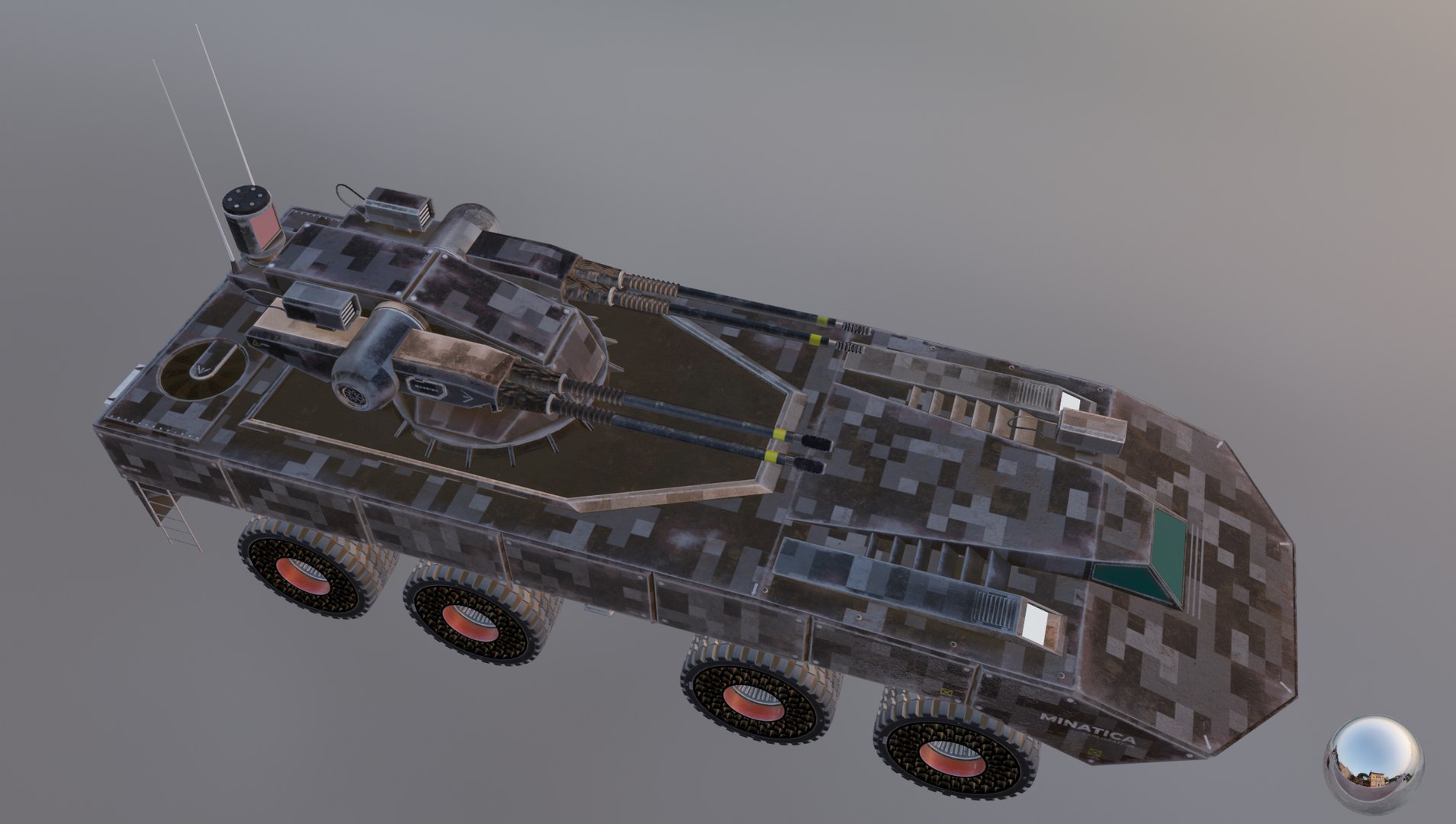 3D space tank model - TurboSquid 1574016